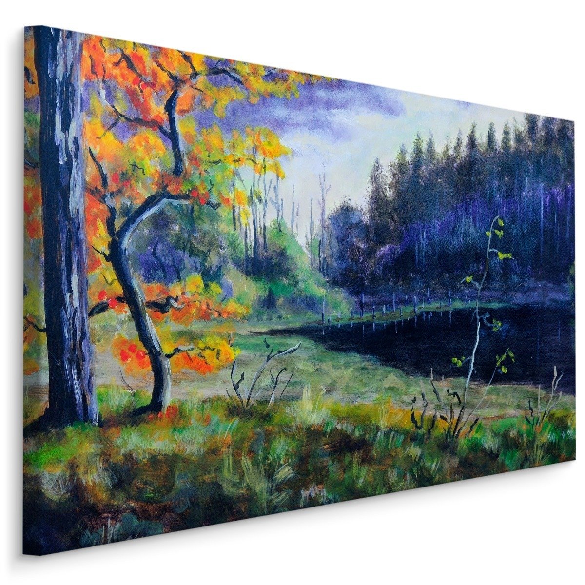 Obraz Jesienny Las MALUNEK Pejzaż 3D 90cm x 60cm - Muralo | Sklep EMPIK.COM
