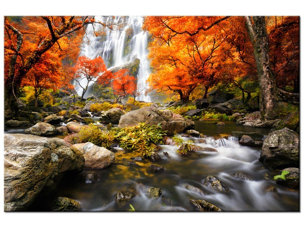 Obraz Jesienny wodospad, 90x60 cm - Oobrazy | Sklep EMPIK.COM