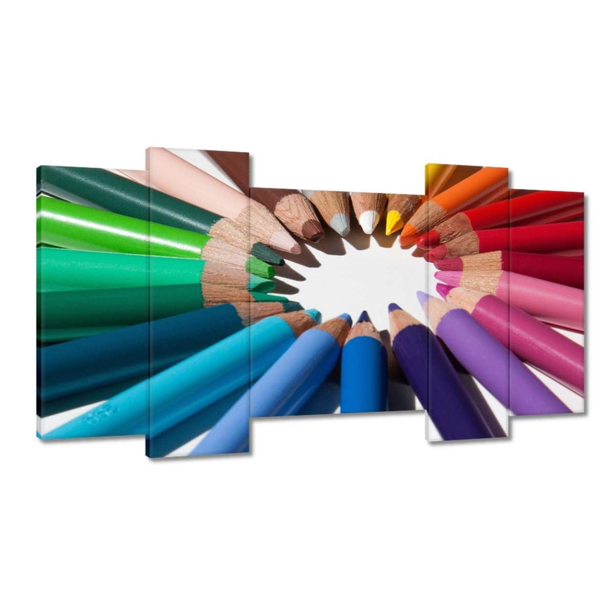 Obraz Kolorowe kredki Rysowanie, 120x65cm - ZeSmakiem | Sklep EMPIK.COM