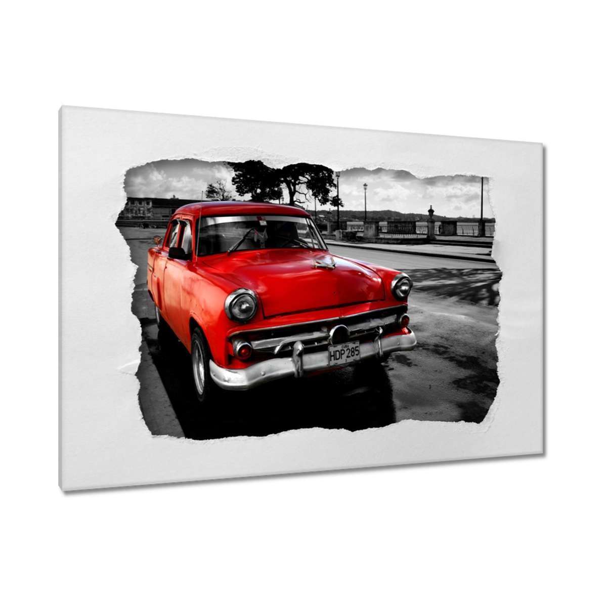 Obraz Kubańskie czerwone auto, 120x80cm - ZeSmakiem | Sklep EMPIK.COM