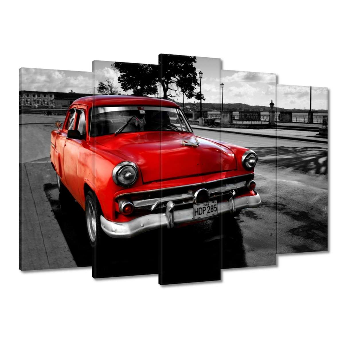 Obraz Kubańskie czerwone auto, 70x50cm - ZeSmakiem | Sklep EMPIK.COM