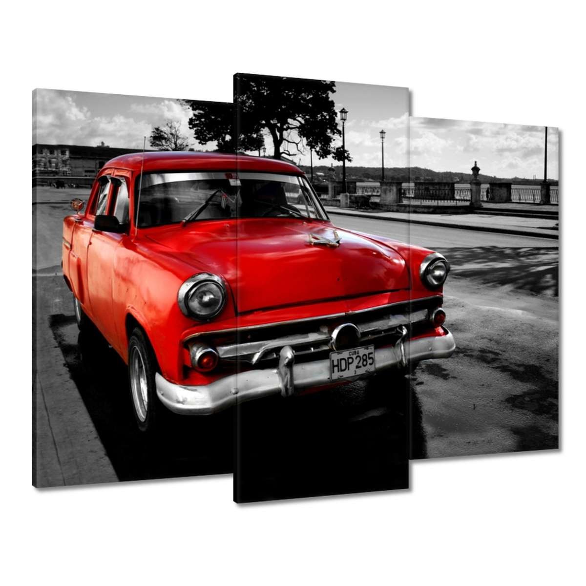Obraz Kubańskie czerwone auto, 90x70cm - ZeSmakiem | Sklep EMPIK.COM