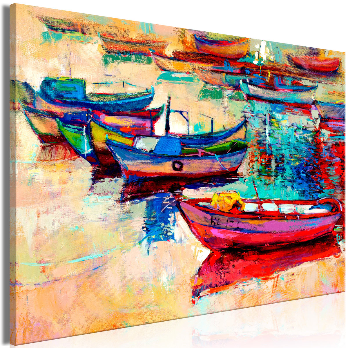 Obraz - Ĺ odzie (1-częściowy) szeroki 90x60 Premium Print Płótno ...