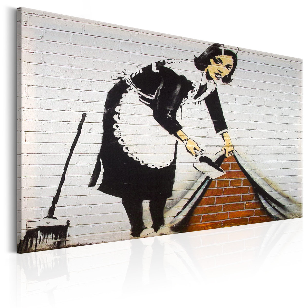 Obraz - Maid in London by Banksy 90x60 Standard Płótno flizelinowe 163 ...