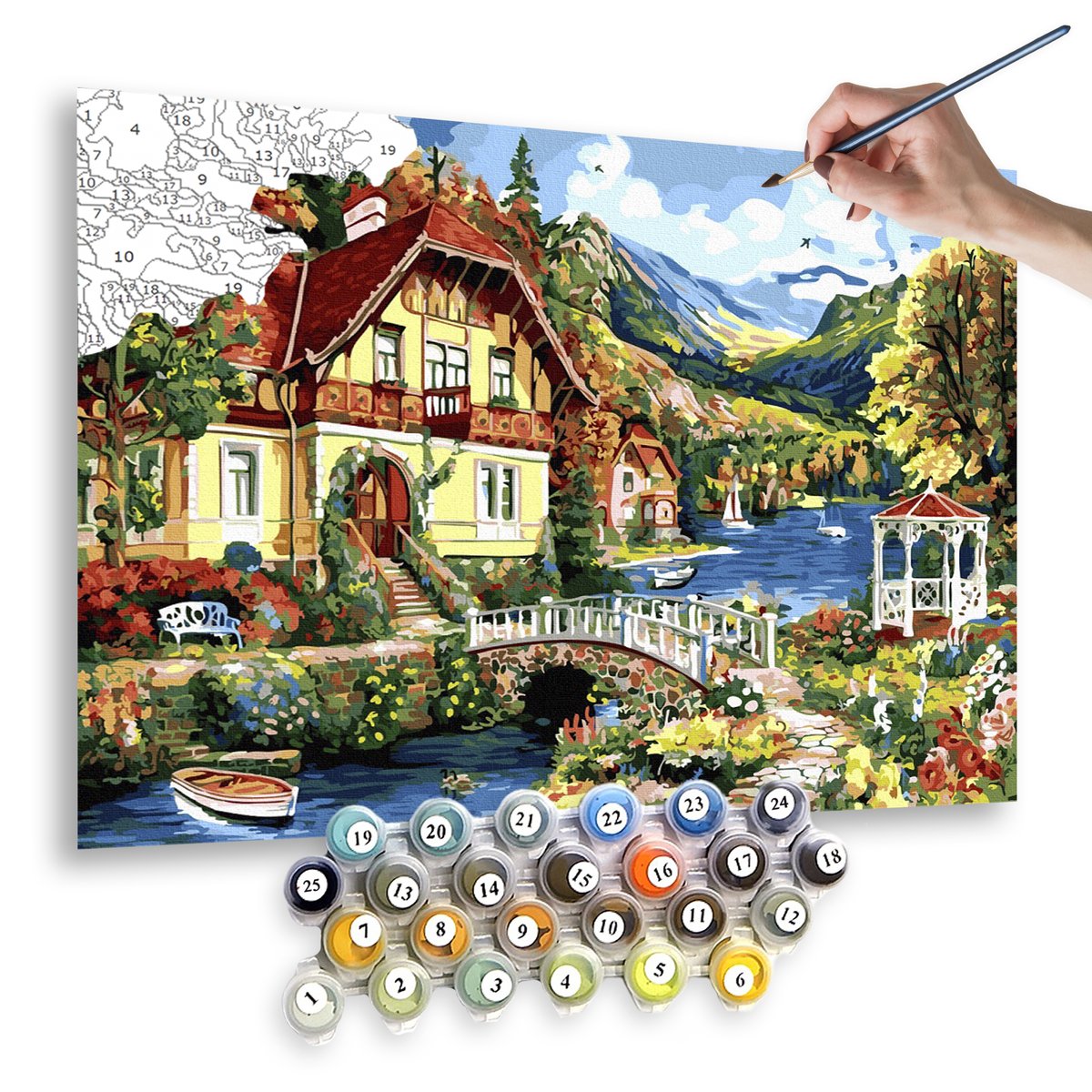 Obraz Malowania Po Numerach 40X50 Dom W Górach /Yourarti - Oh Art ...