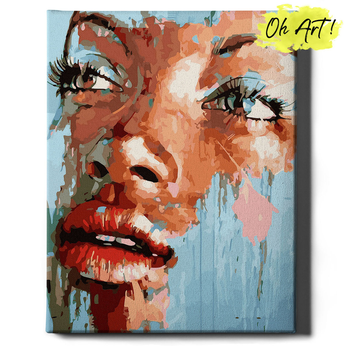 Obraz Malowanie po numerach NA RAMIE, 40x50 cm | Spojrzenie kobiety ... Obraz Malowanie po numerach NA RAMIE, 40x50 cm | Spojrzenie kobiety ...
