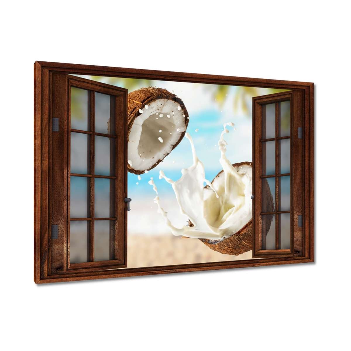Obraz Mleczko kokosowe Kokosy, 90x60cm - ZeSmakiem | Sklep EMPIK.COM