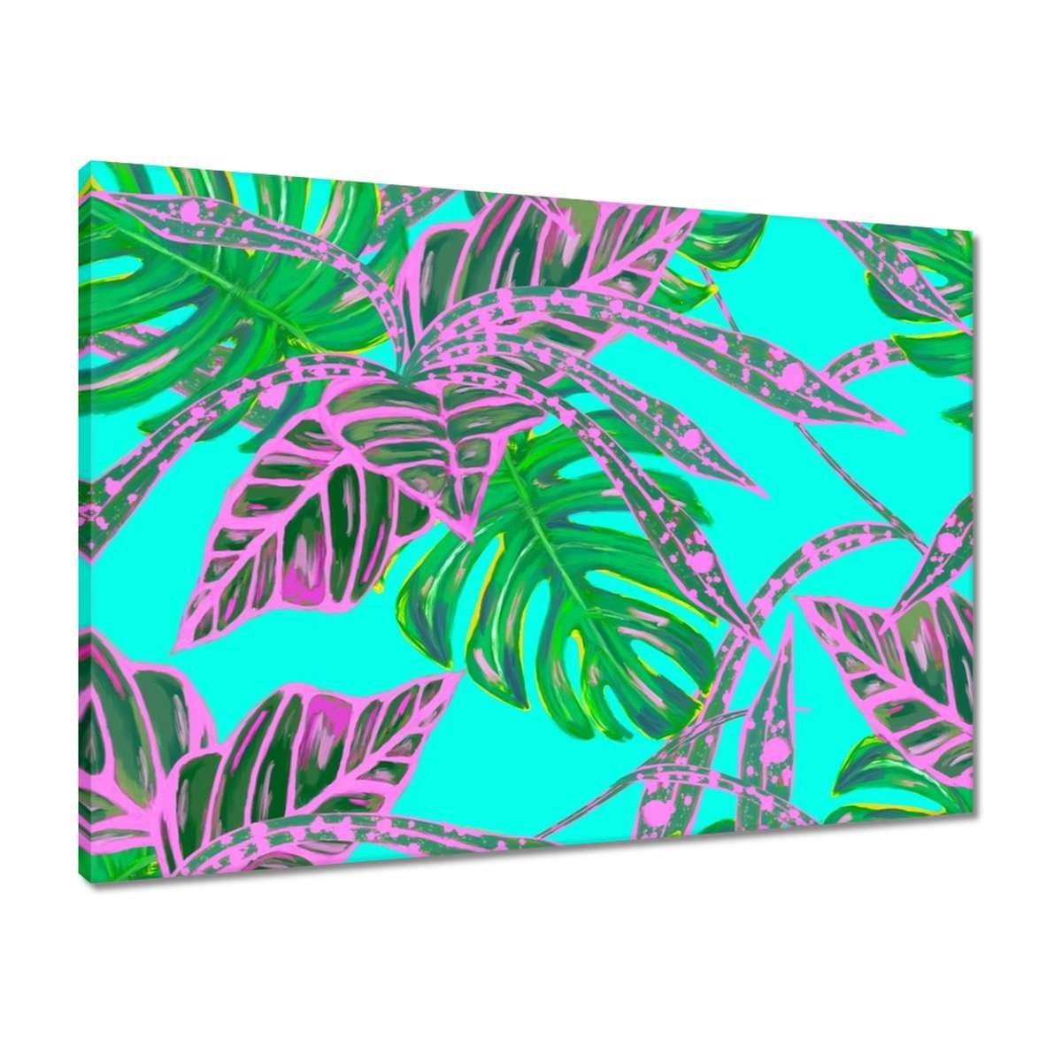 Obraz Monstera Liście Róż, 70x50cm - ZeSmakiem | Sklep EMPIK.COM