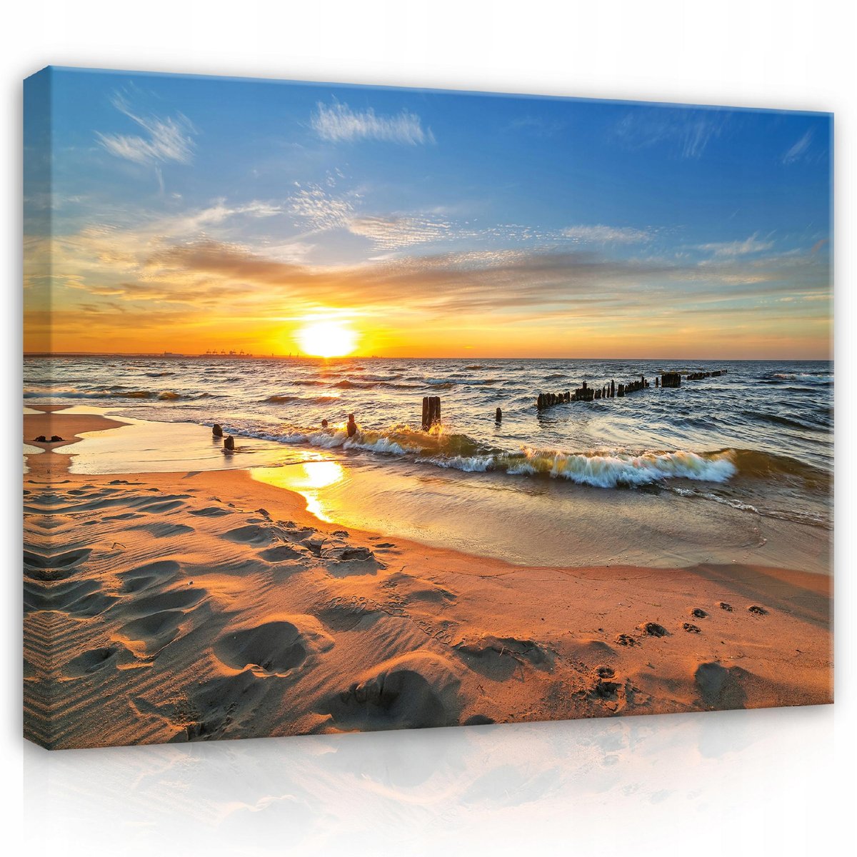 OBRAZ MORZE PLAŻA NA PŁÓTNIE ŚCIANĘ DO SYPIALNI SALONU NOWOCZESNY 60X40 ...