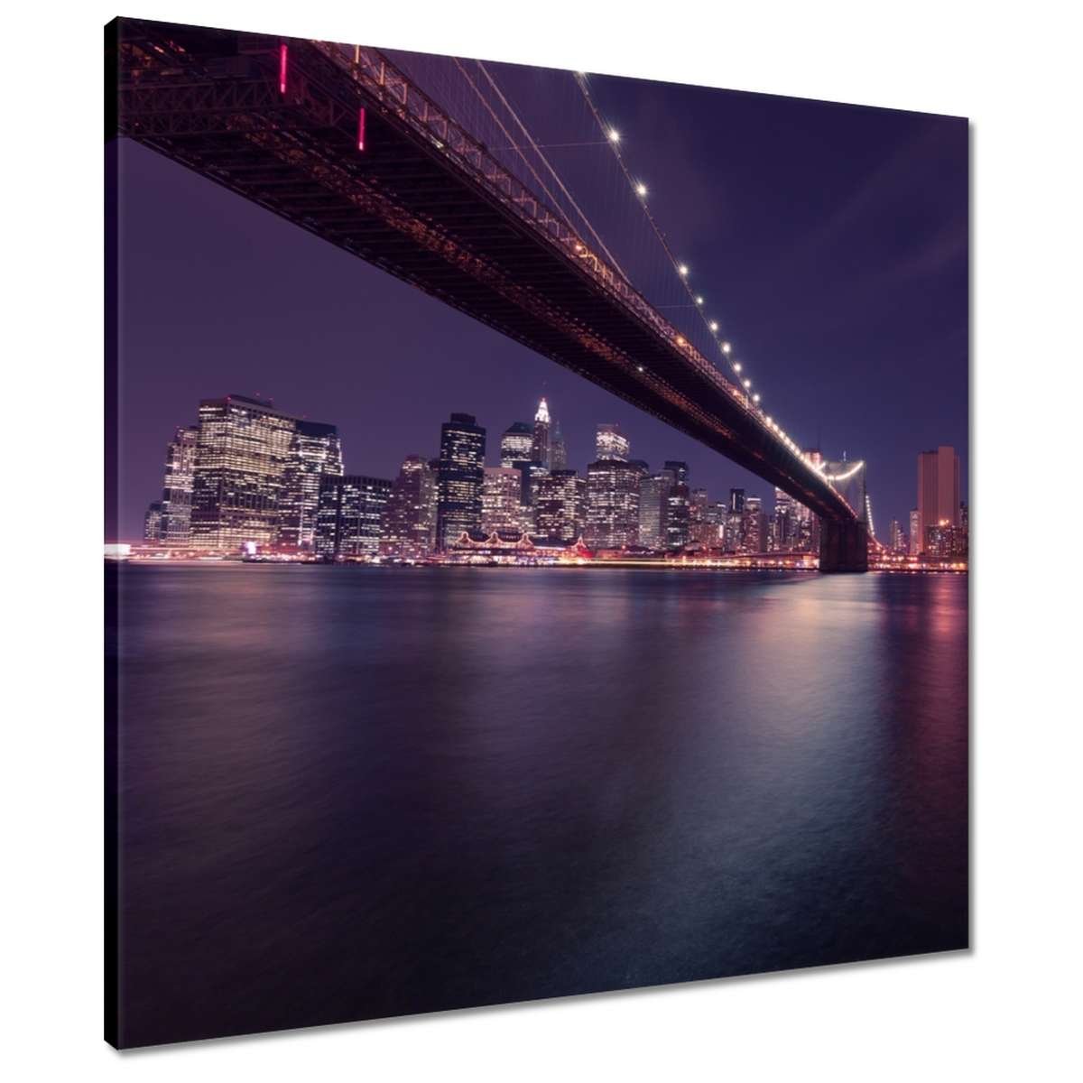 Obraz Most nocą USA Nowy York, 60x60cm - ZeSmakiem | Sklep EMPIK.COM