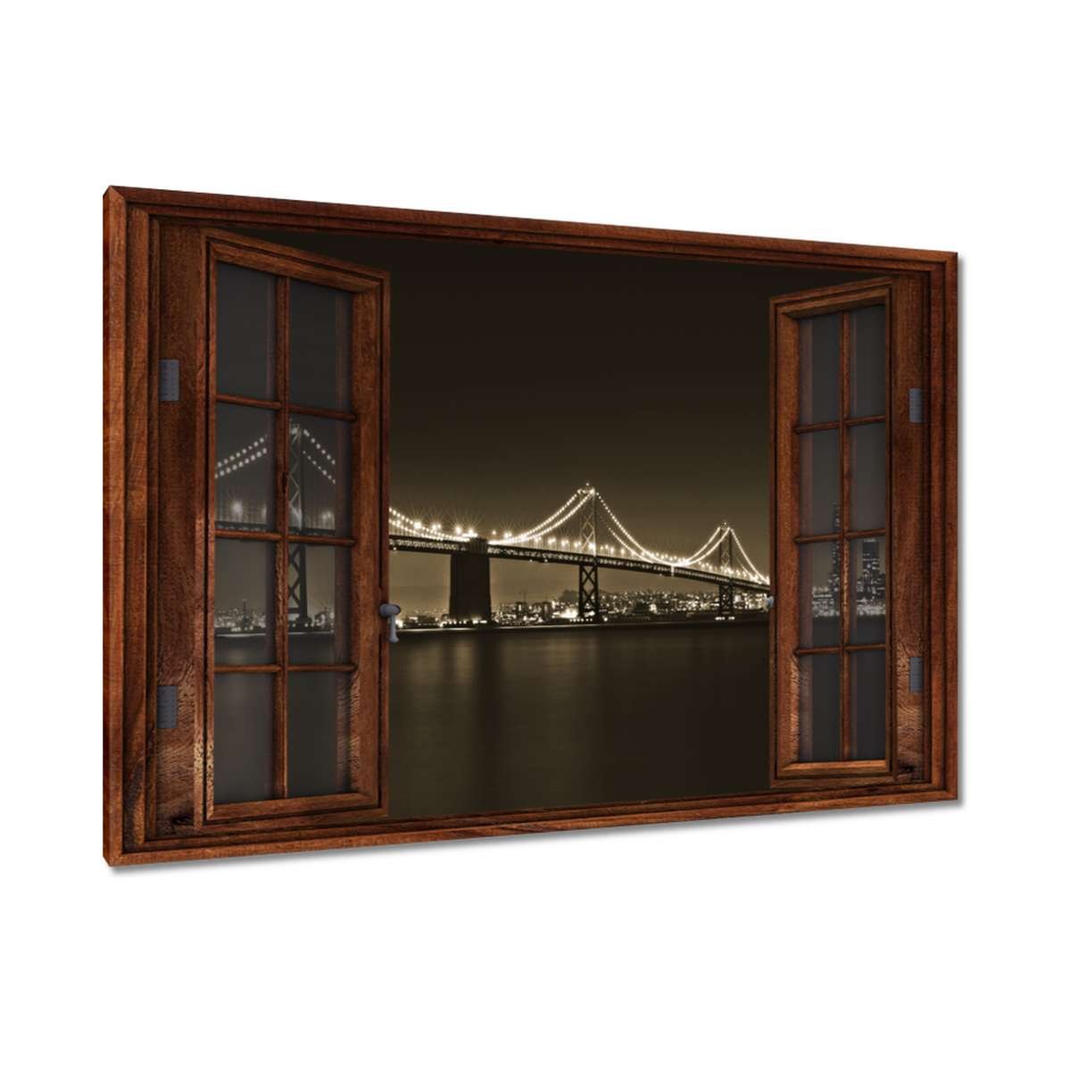 Obraz Most nocą w sepii, 120x80cm - ZeSmakiem | Sklep EMPIK.COM