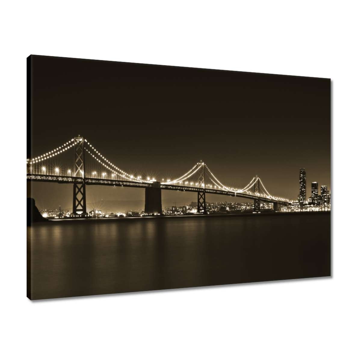 Obraz Most nocą w sepii, 70x50cm - ZeSmakiem | Sklep EMPIK.COM