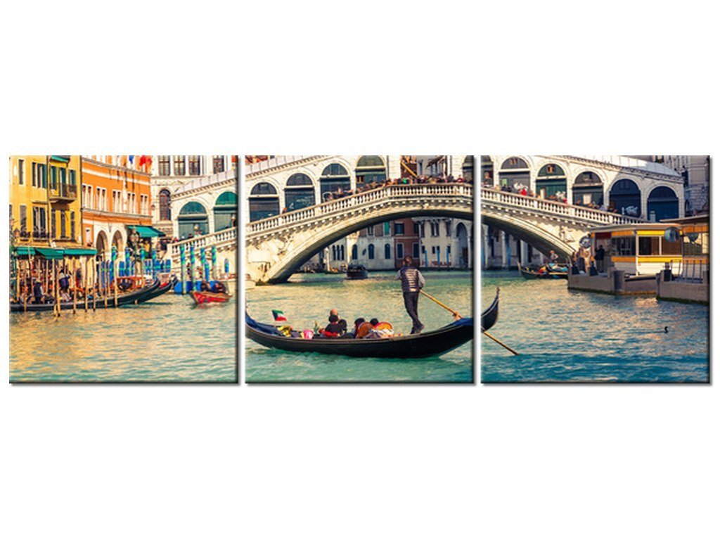 Obraz Most Rialto w Wenecji, 3 elementy, 150x50 cm - Oobrazy | Sklep ...