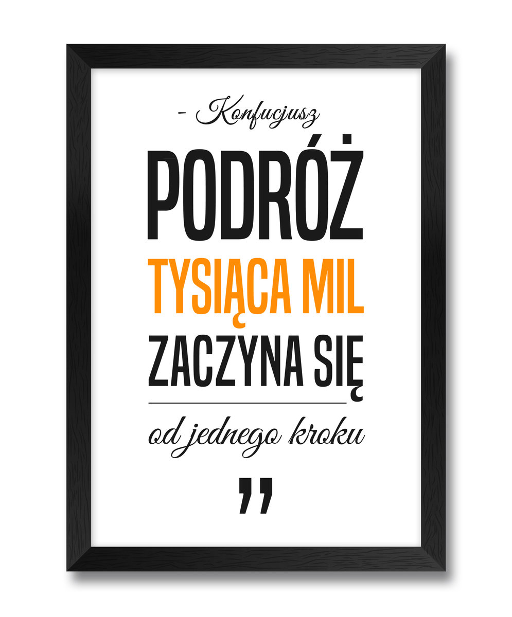 Obraz motywacyjny w ramie z cytatem do salonu sypialni na klatkę ...
