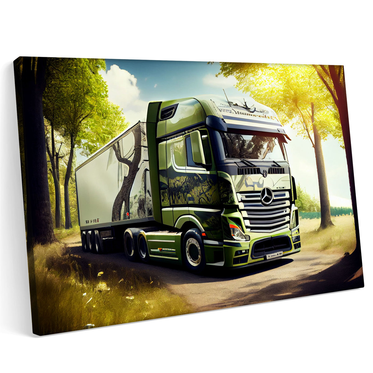 Obraz na płótnie 100x70cm Mercedes Actros Samochód Cieżarowy TIR LKW ...