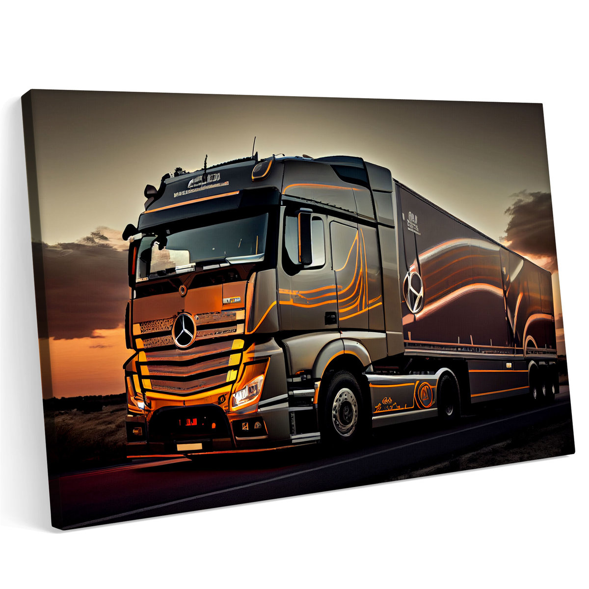 Obraz na płótnie 100x70cm Mercedes Actros Samochód Cieżarowy TIR LKW ...