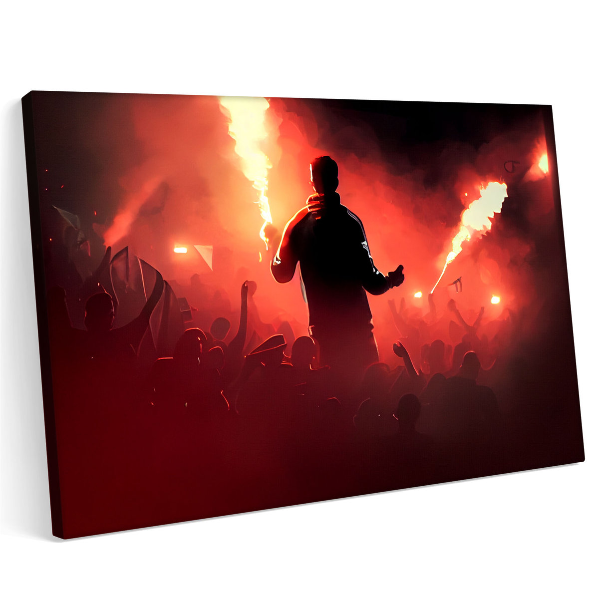 Obraz na płótnie 140x100cm Kibice Mecz Fani Flary Piłka Nożna ... Obraz na płótnie 140x100cm Kibice Mecz Fani Flary Piłka Nożna ...