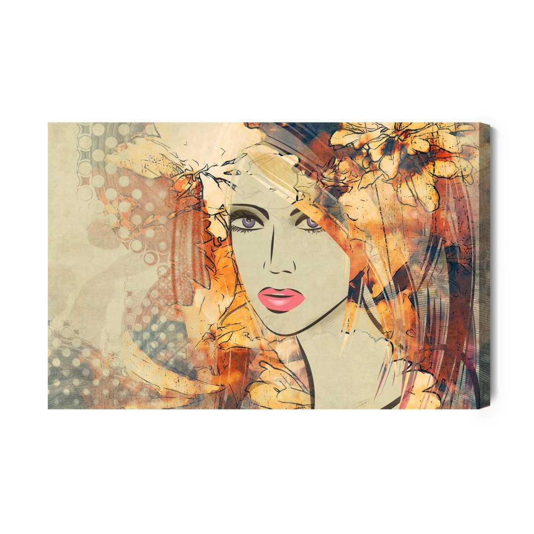 Obraz Na Płótnie Art Sketching Beautiful Girl Face 30x20 - Inna marka ...