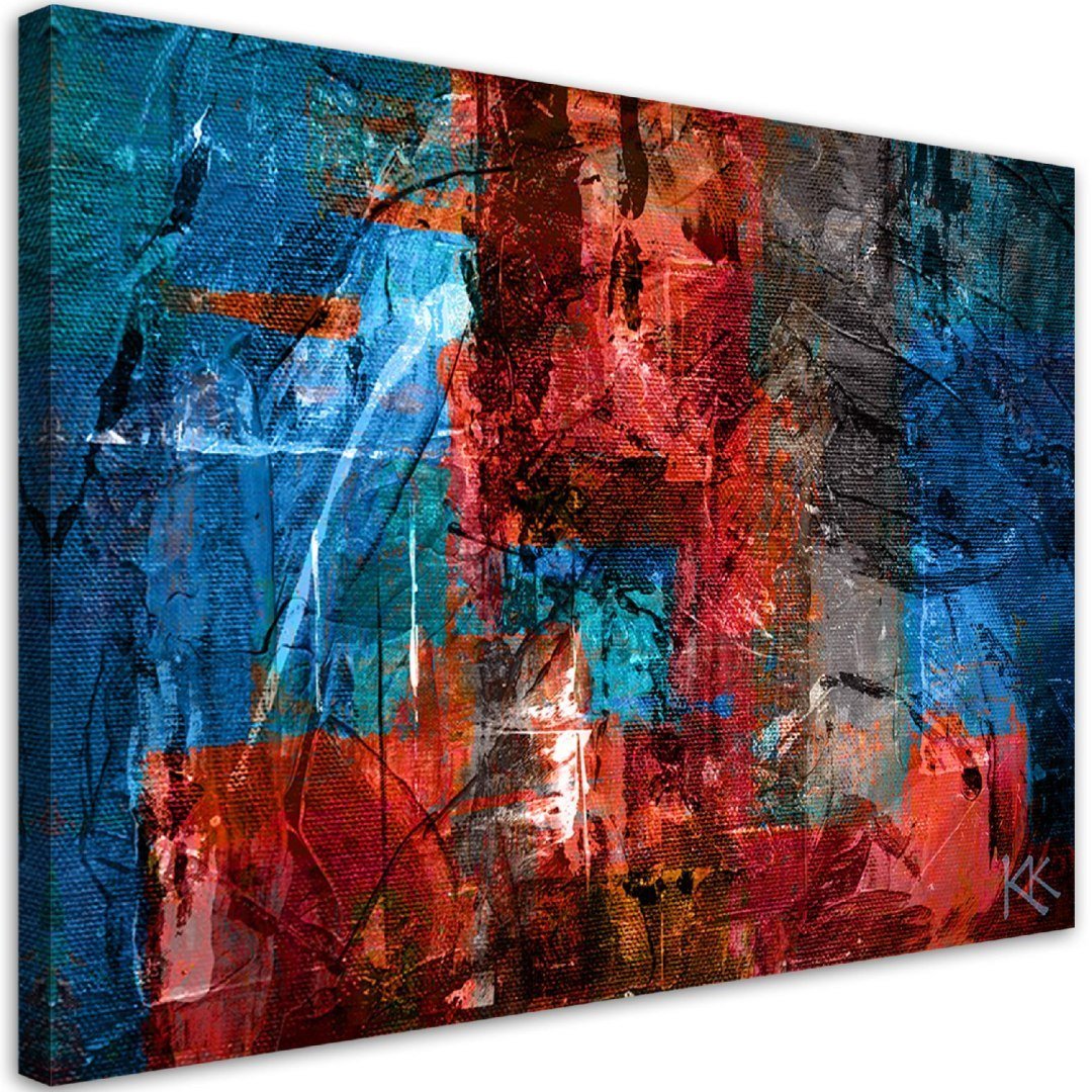 Obraz na płótnie, Czerwona abstrakcja ręcznie malowana - 90x60 - Inna marka | Sklep EMPIK.COM