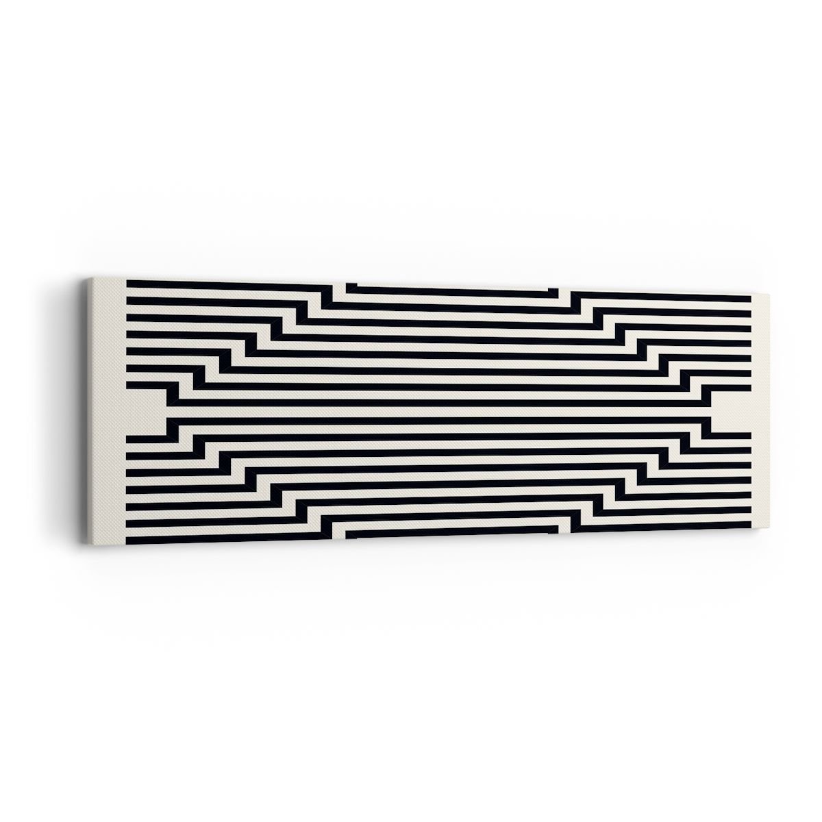 Obraz na płótnie - Geometryczna iluzja - 90x30cm - Linie Prostota ...