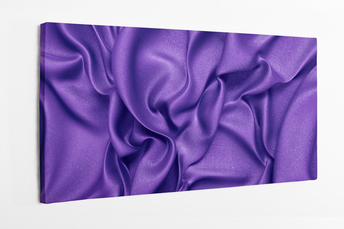 Obraz na płótnie HOMEPRINT, fioletowa jedwabista draperia 3D, zmięte ...