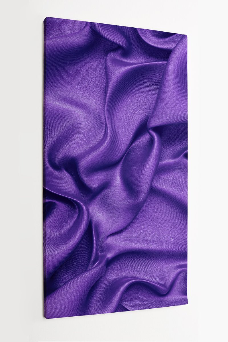 Obraz na płótnie HOMEPRINT, fioletowa jedwabista draperia 3D, zmięte ...