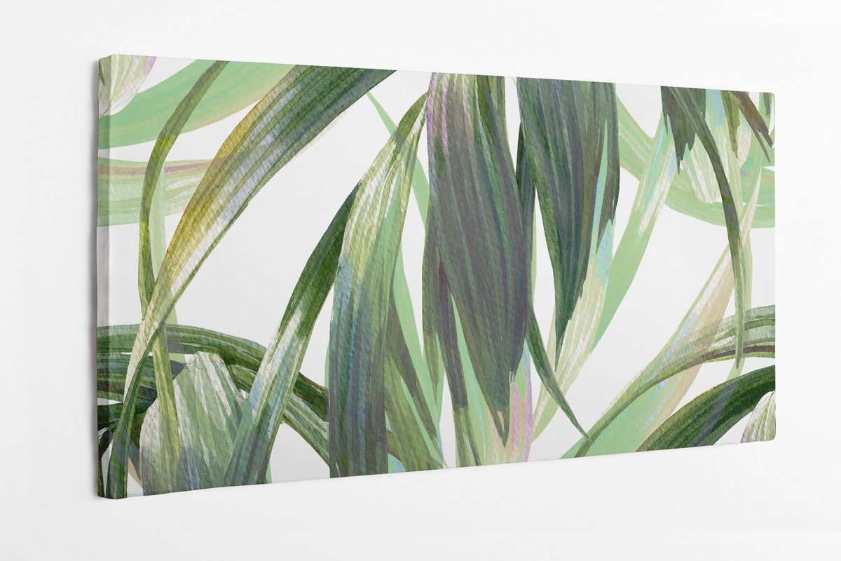 Obraz na płótnie HOMEPRINT, liście malowane akwarelą, liście palmy ...