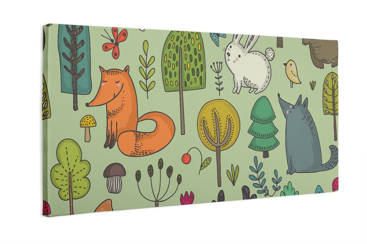 Obraz na płótnie HOMEPRINT Motyw leśnych zwierząt 140x70 cm - HOMEPRINT ...