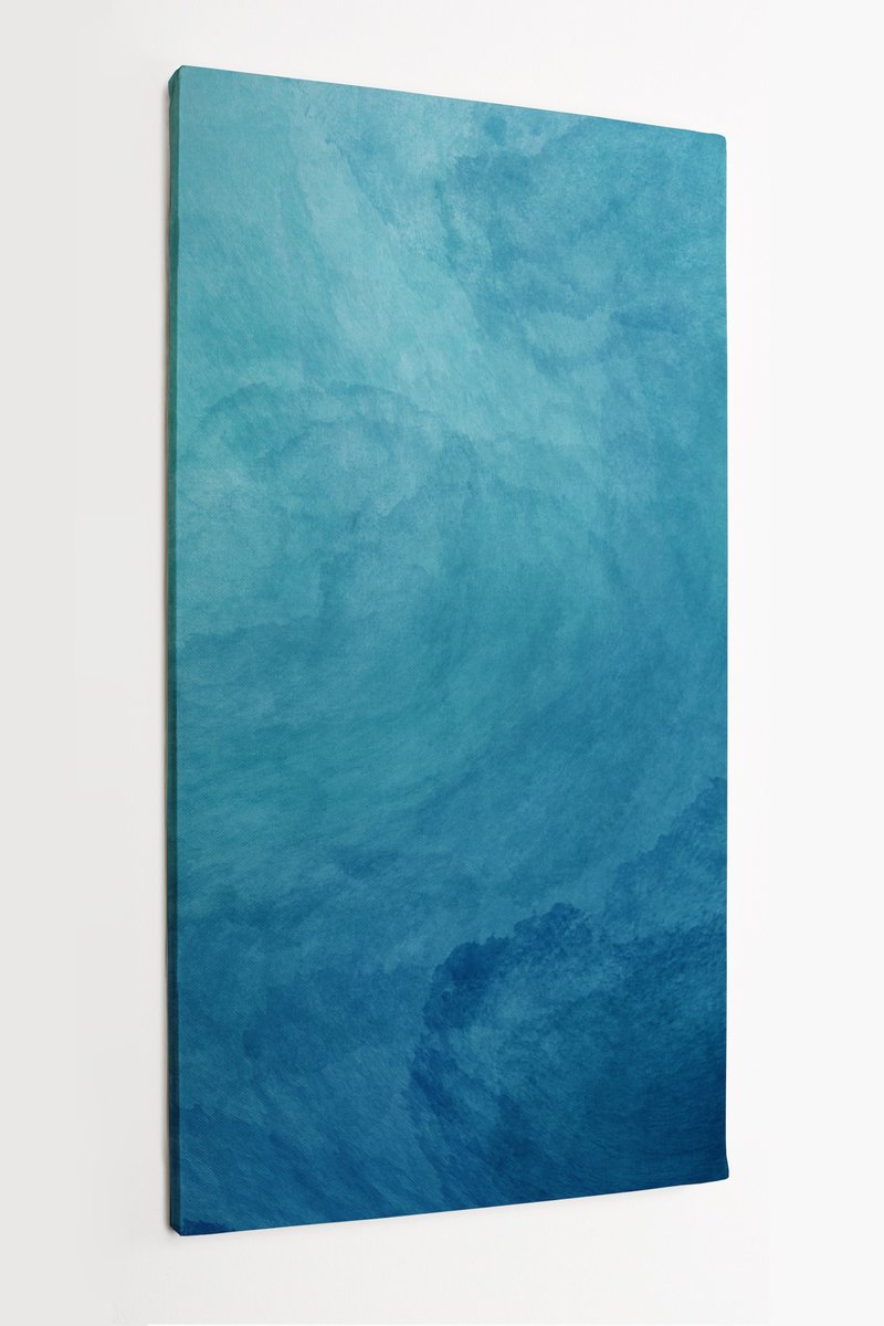 Obraz na płótnie HOMEPRINT, niebieska akwarela 60x120 cm - HOMEPRINT ...