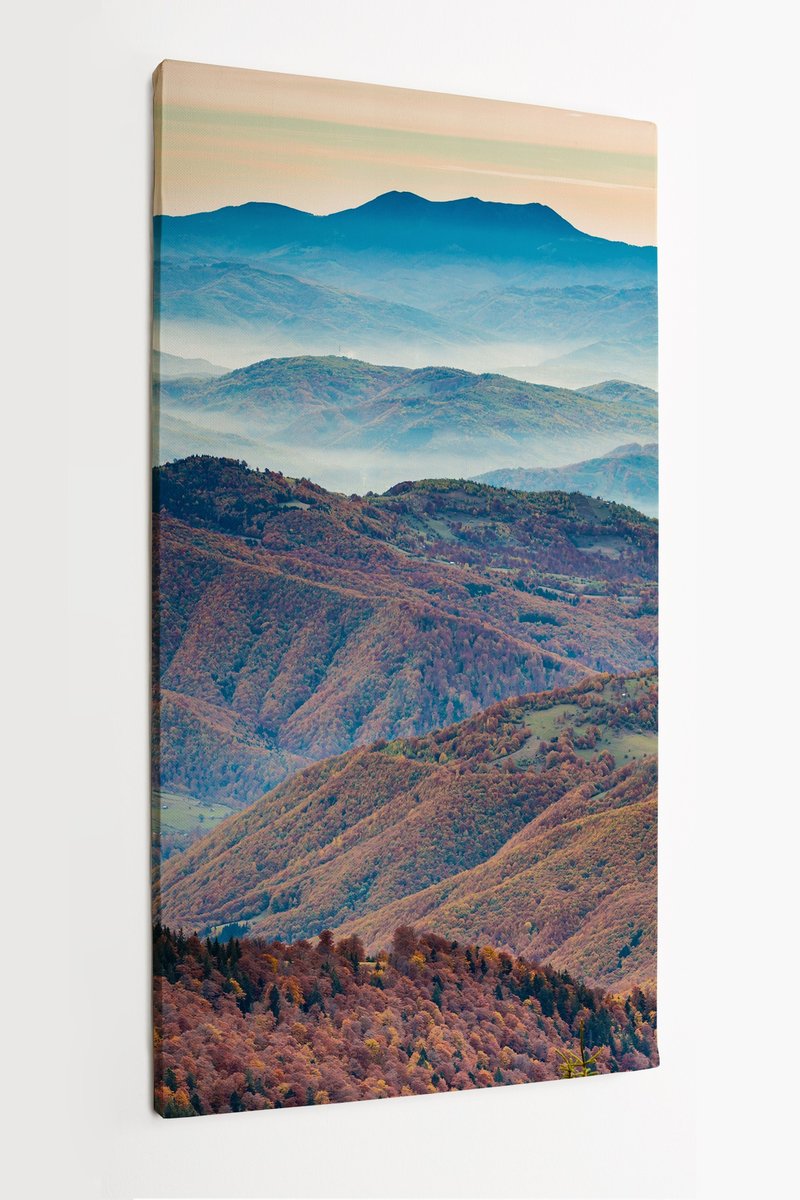 Obraz na płótnie HOMEPRINT, panorama, horyzont góry, niebieskie ...