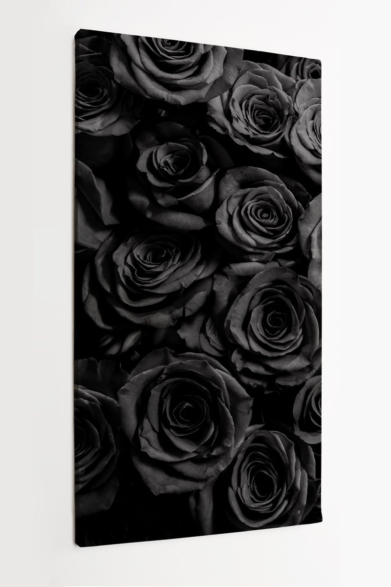 Obraz na płótnie HOMEPRINT, widok z góry, czarne róże 60x120 cm ... Obraz na płótnie HOMEPRINT, widok z góry, czarne róże 60x120 cm ...