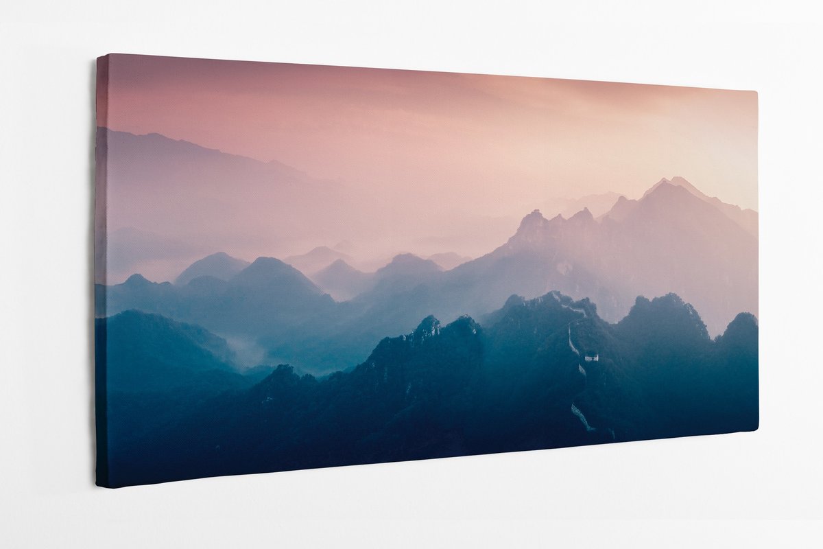 Obraz na płótnie HOMEPRINT, wielki mur Chiński o zachodzie słońca ...