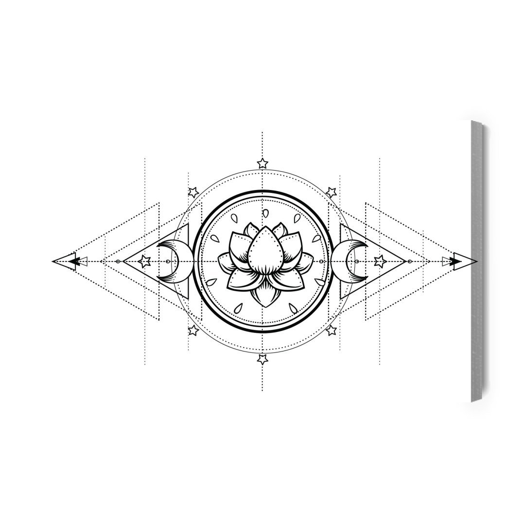 Obraz Na Płótnie Lotos I Święta Geometria 100x70 - Inna marka | Sklep EMPIK.COM