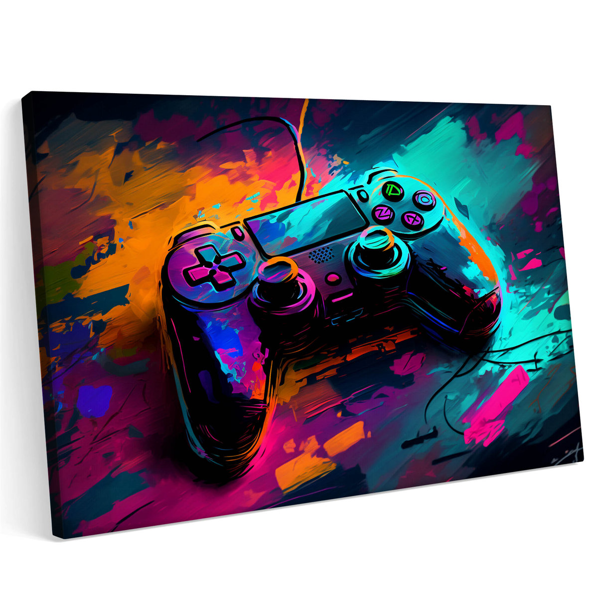 Obraz na płótnie m 100x70 PlayStation 3 4 5 Xbox Pad Abstrakcja ...