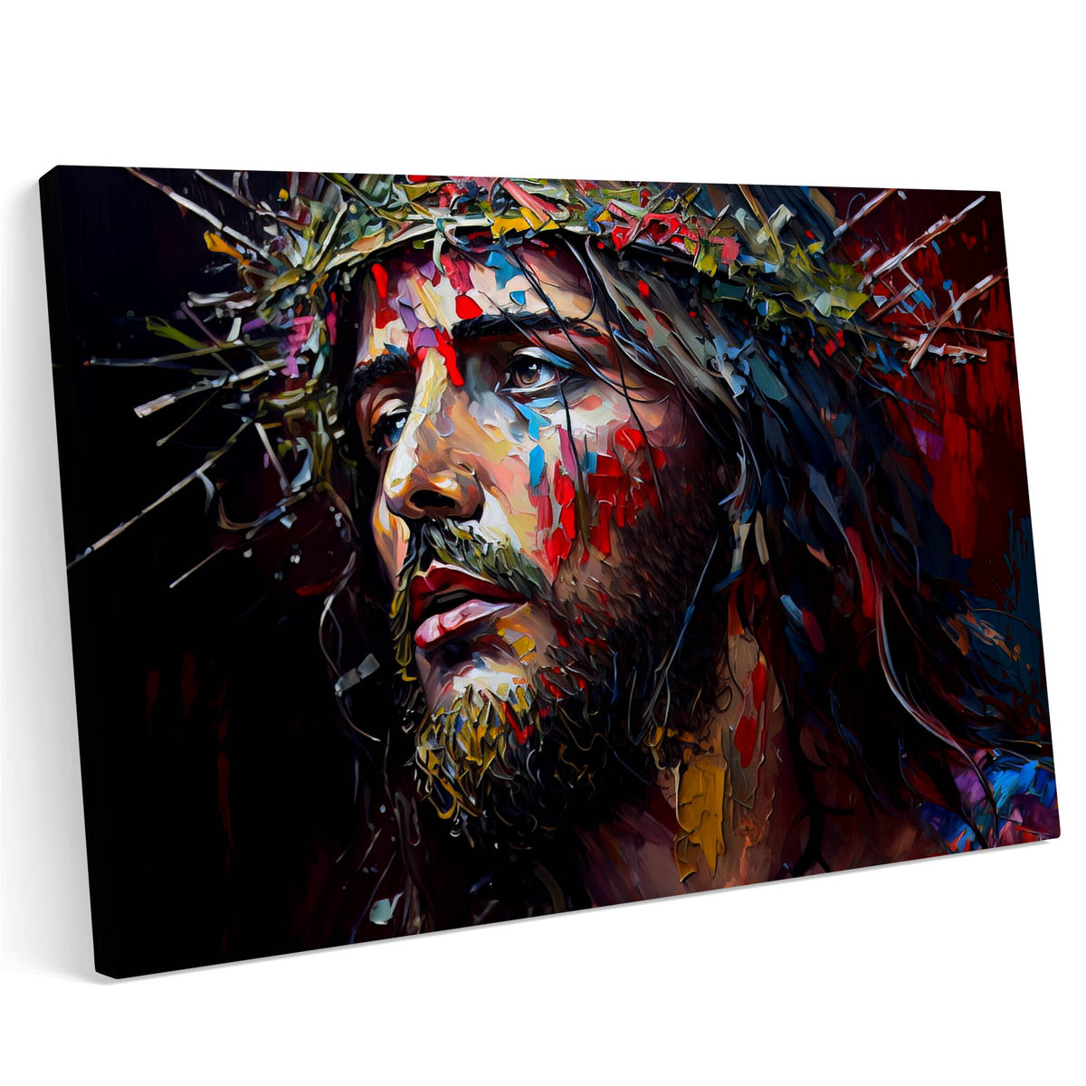 Obraz na płótnie m 120x80 Jesus Chrystus Religia Jak Dali Abstrakcja ...