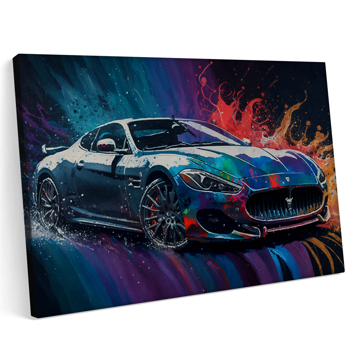 Obraz na płótnie m 120x80 Maserati GranTurismo Sport Neon GTA Style ...