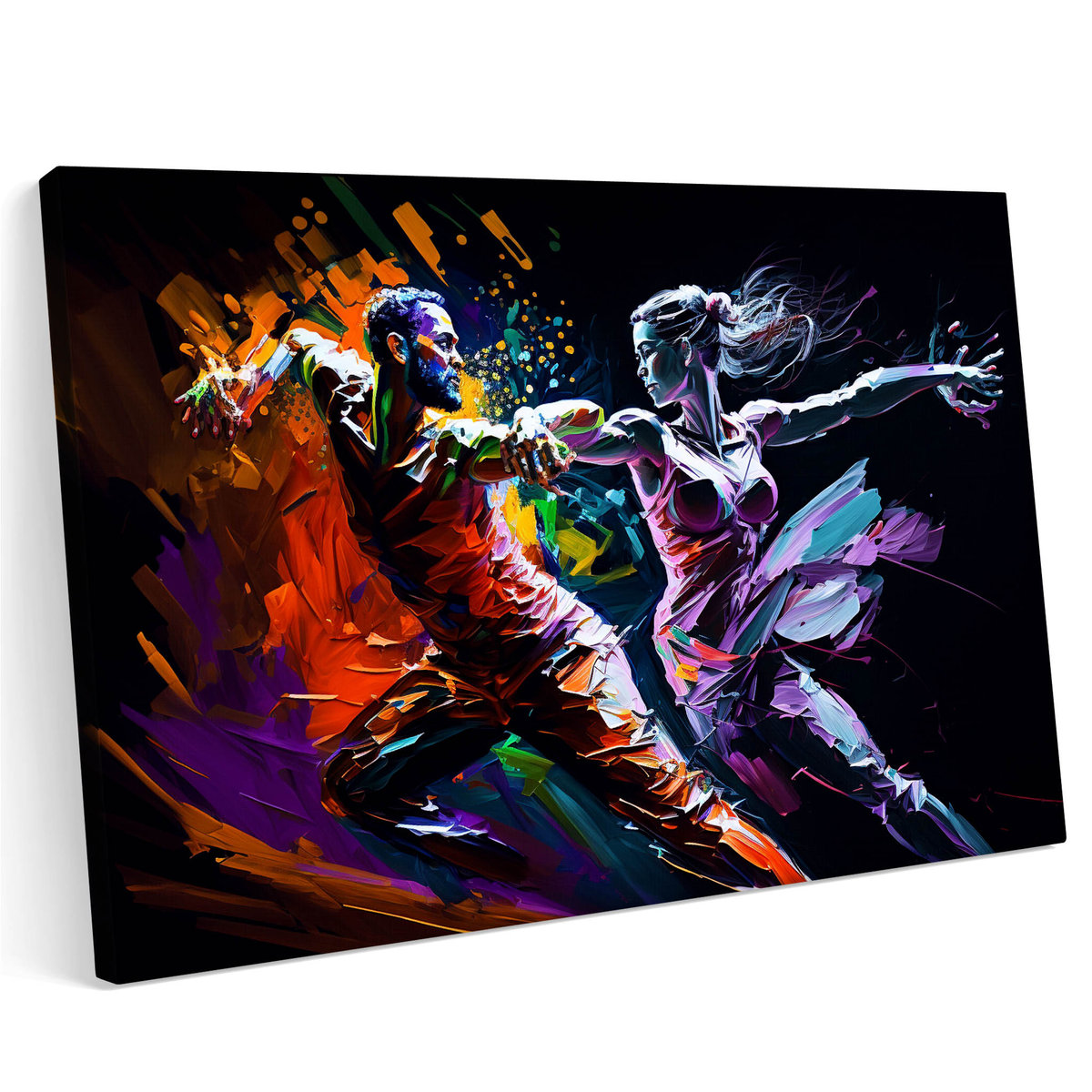 Obraz na płótnie m 70x50 Taniec Balet Sport Abstrakcja Ekspresja Neon ...