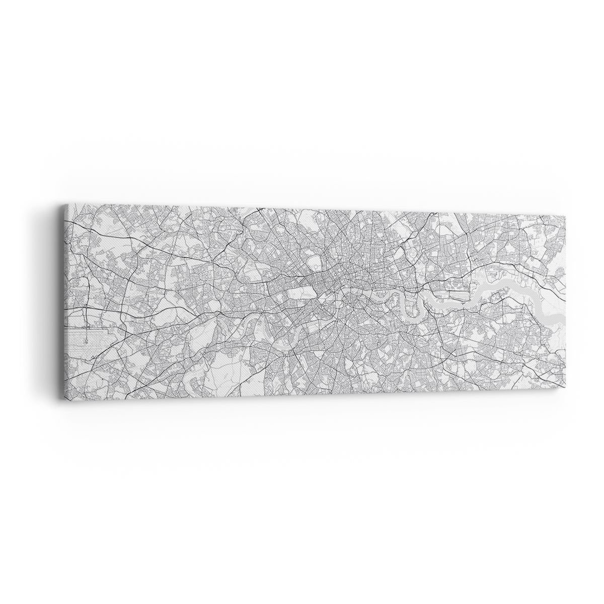 Obraz na płótnie - Mapa londyńskiego labiryntu - 90x30cm - Miasto Mapa ...