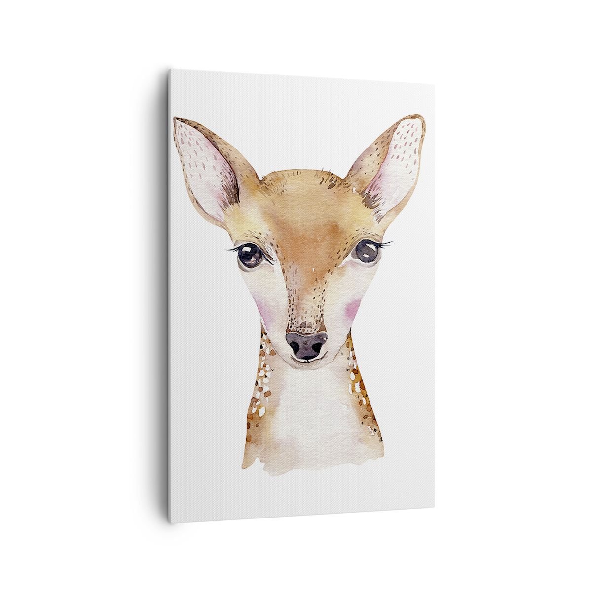 Obraz na płótnie - Natura niewinności - 80x120cm - Zwierzęta Grafika Sarna - Nowoczesny obraz na ...