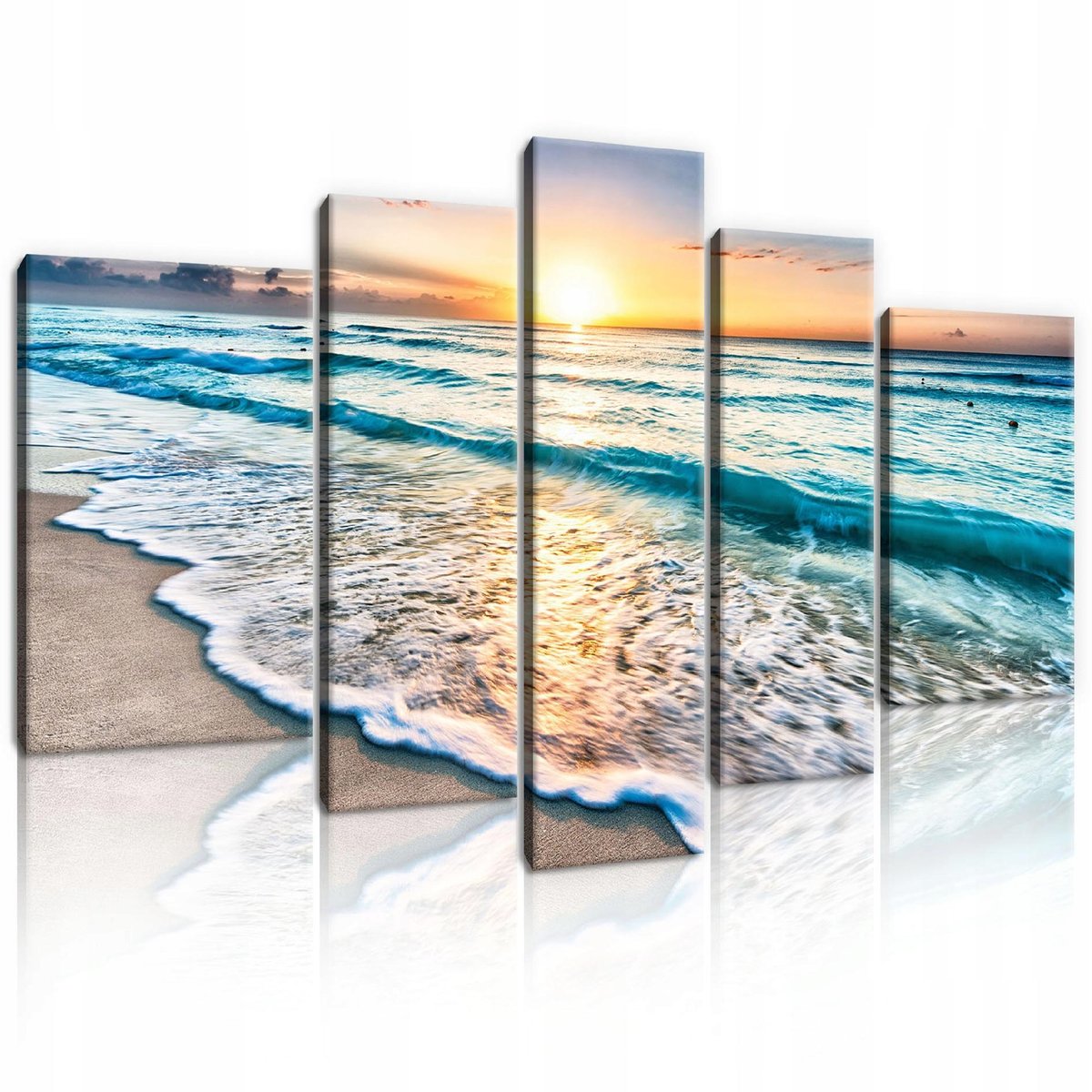 Obraz Na Płótnie Nowoczesny 5 Części Set Xxl Na Ścianę Do Sypialni Salonu Plaża Morze Natura ...