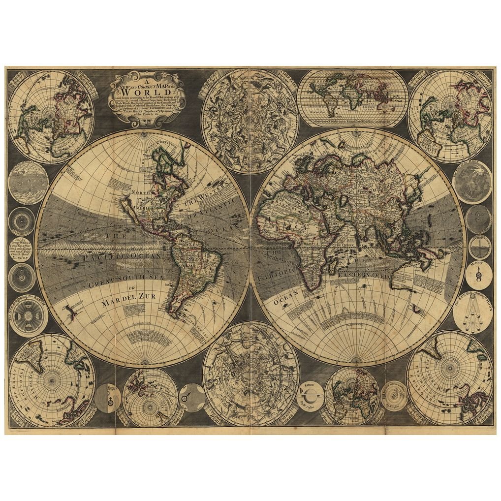 Obraz na płótnie Old Atlas Map No. 61 40x50 - Legendarte | Sklep EMPIK.COM