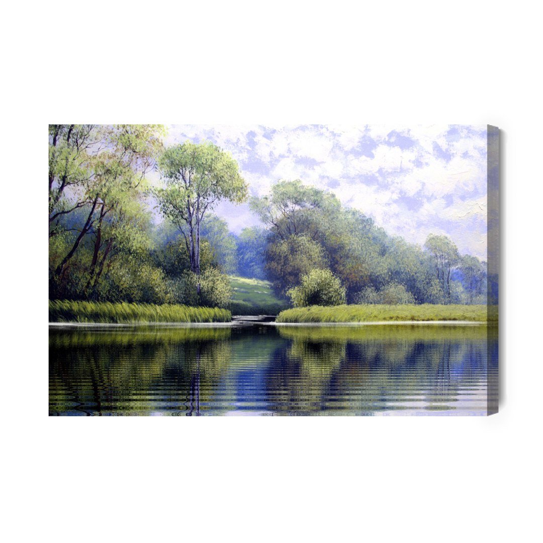 Obraz Na Płótnie Rzeka Na Tle Lasu 70x50 - Inna marka | Sklep EMPIK.COM