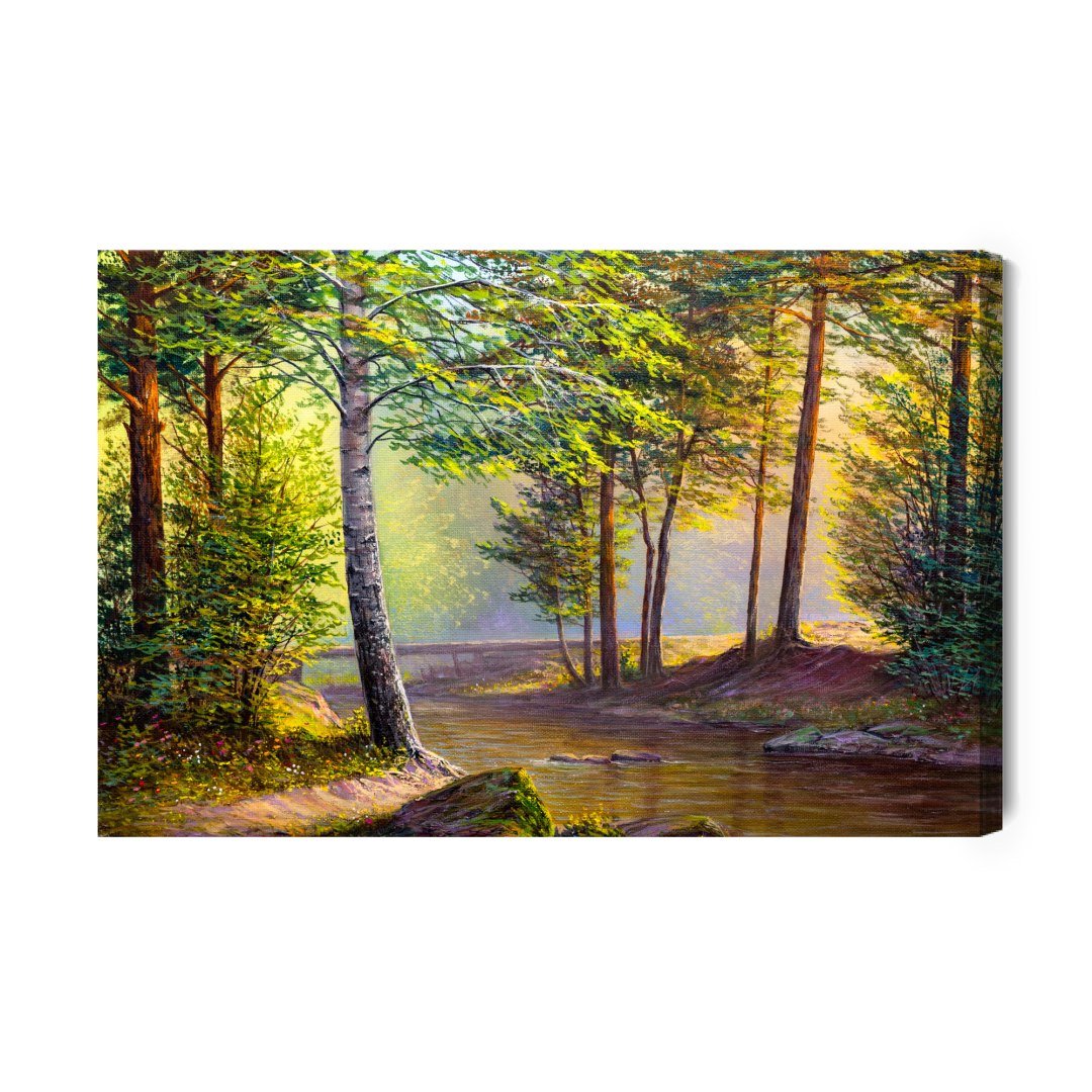 Obraz Na Płótnie Rzeka W Letnim Lesie 100x70 - Inna marka | Sklep EMPIK.COM