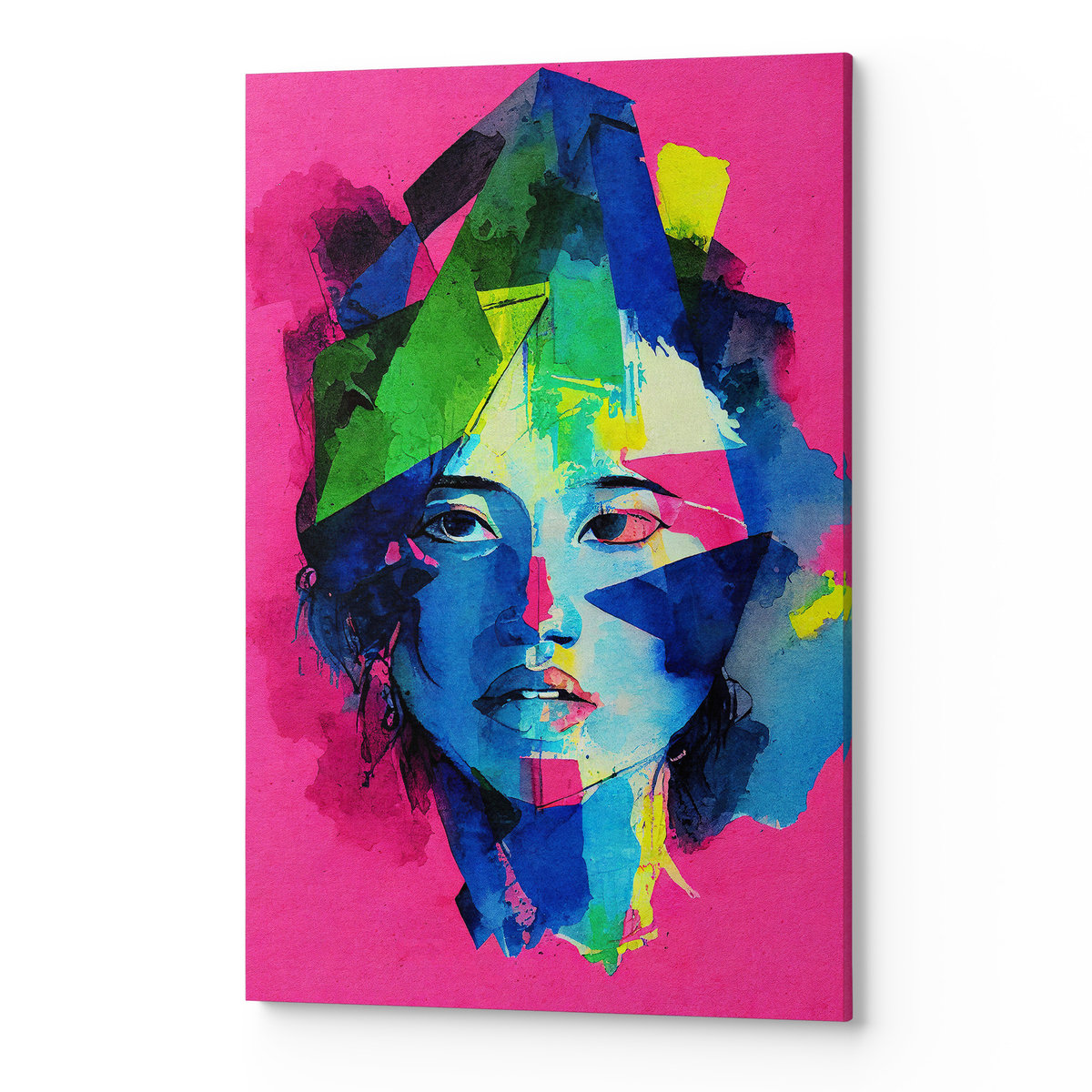 Obraz na płótnie salon sypialnia abstrakcja twarz różowy ABST00027 ...