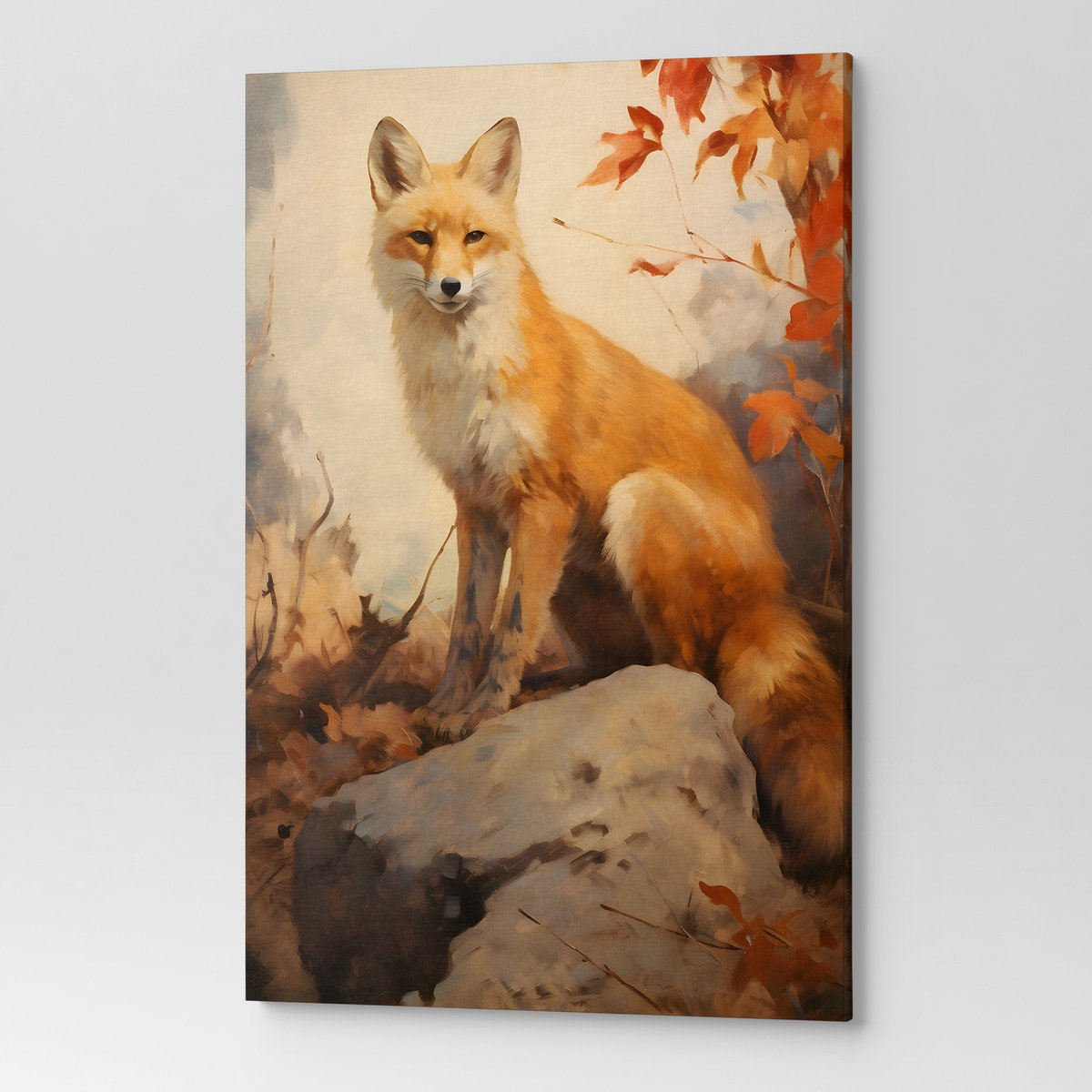 Obraz na płótnie ścianę do salonu sypialni LIS POMARAŃCZOWY ART00193 ...