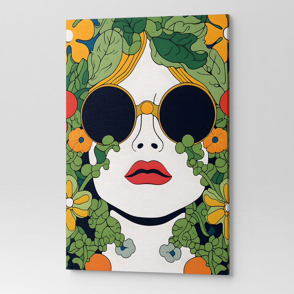 Obraz na płótnie ścianę salon sypialnia TWARZ ZIELONY ART00117 30x40 ...