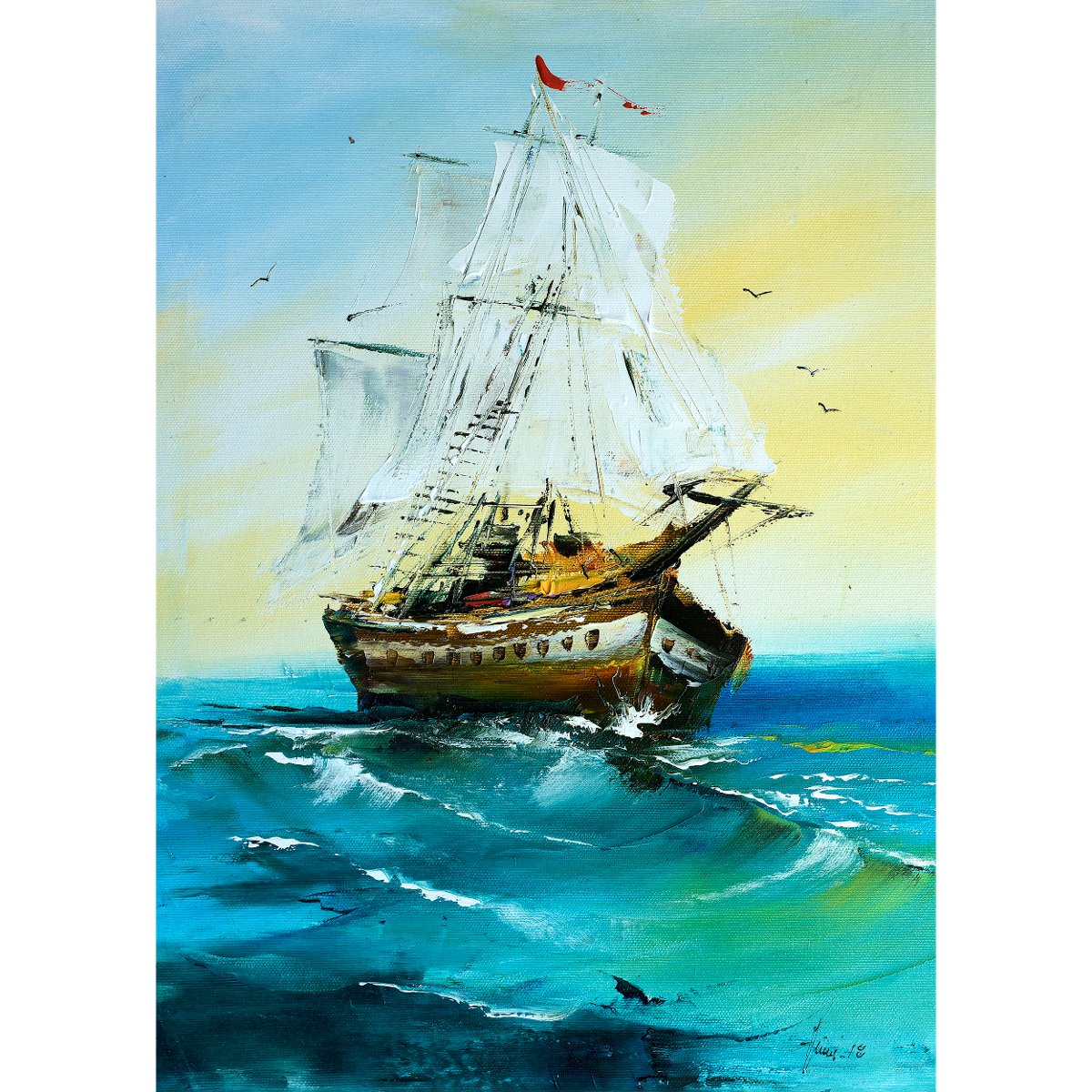 Obraz na płótnie, STATEK, 50x70 cm - Art-Canvas | Sklep EMPIK.COM