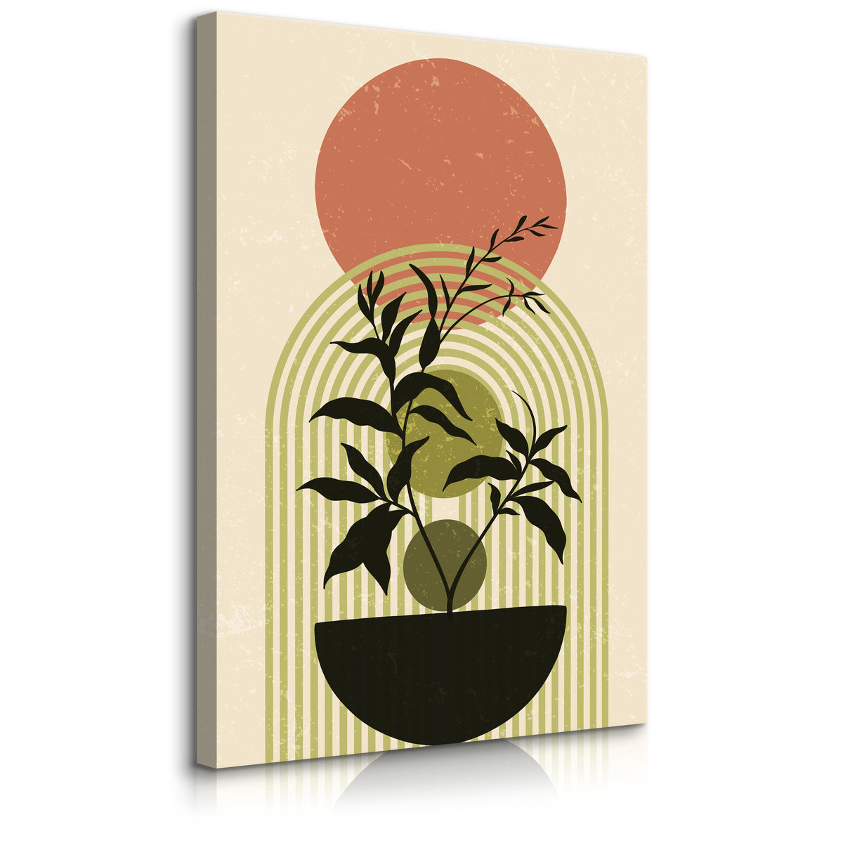 Obraz Na Płótnie Styl Boho Minimalizm Liście Natura Gałązki 70cm X ...