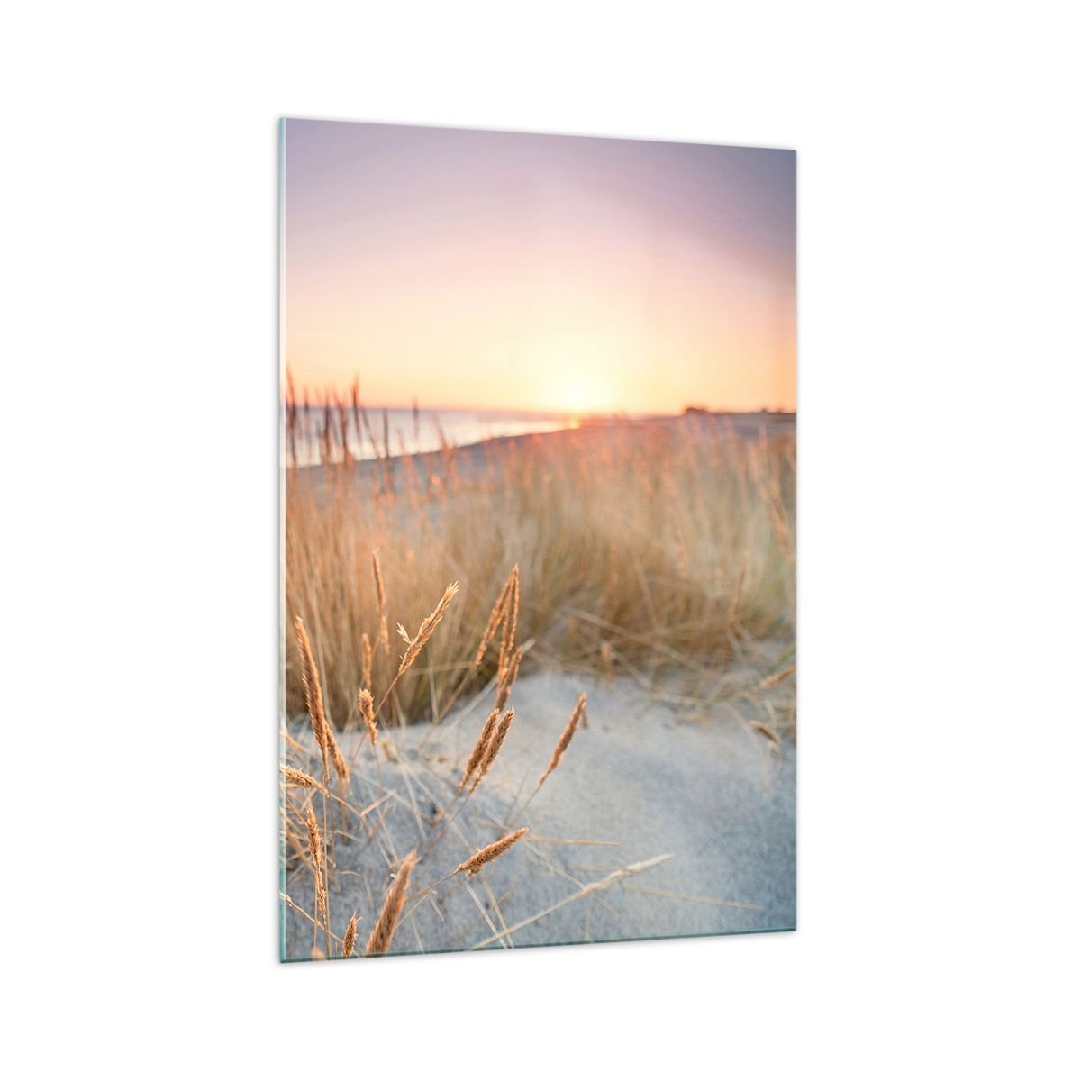 Obraz na szkle - Bałtycka kołysanka - 70x100cm - Nadmorski Krajobraz Morze Wydma - Nowoczesny ...