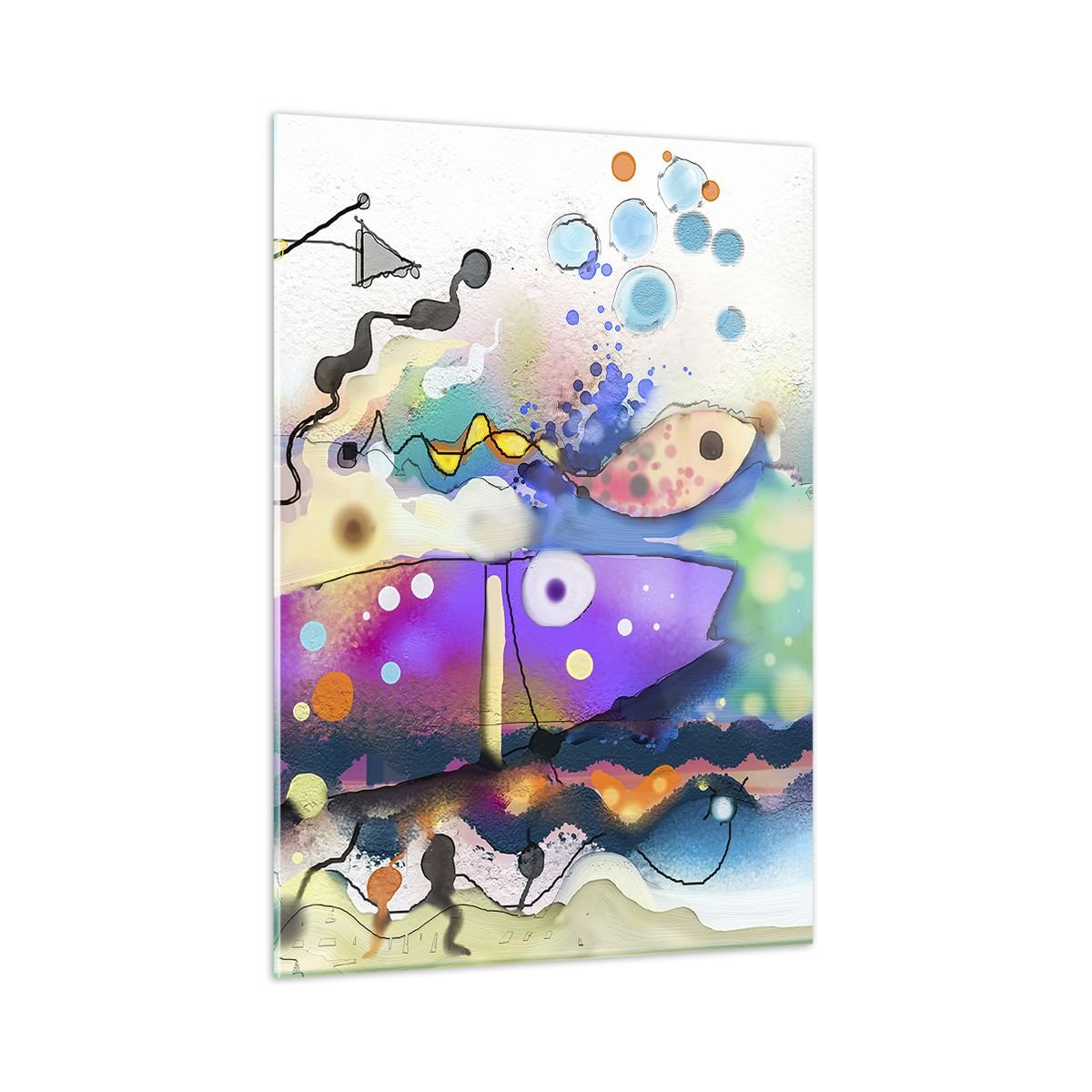 Obraz na szkle - Brak słów! - 50x70cm - Abstrakcja Ryba Grafika ...